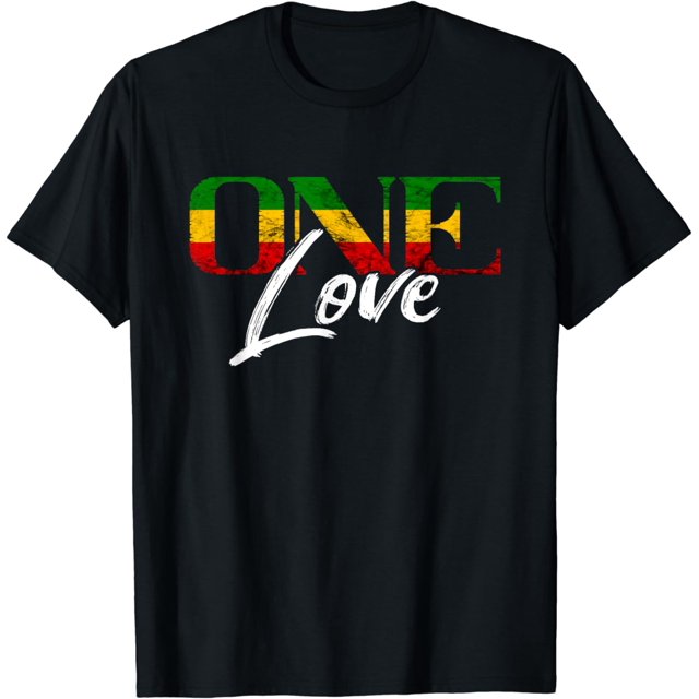 Rastafari One Love Reggae Roots Jamaica Rasta Reggae T-Shirt - Walmart.com