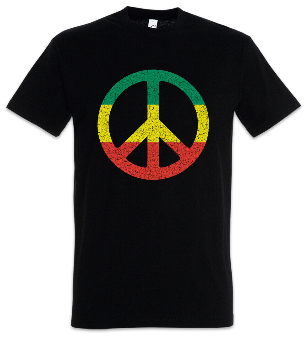 Rastafari Peace Sign T-Shirt Rasta Jah Babylon Irie Ska Reggae Jamaica ...