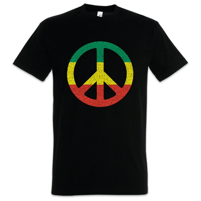 Rastafari Peace Sign T-Shirt Rasta Jah Babylon Irie Ska Reggae Jamaica ...
