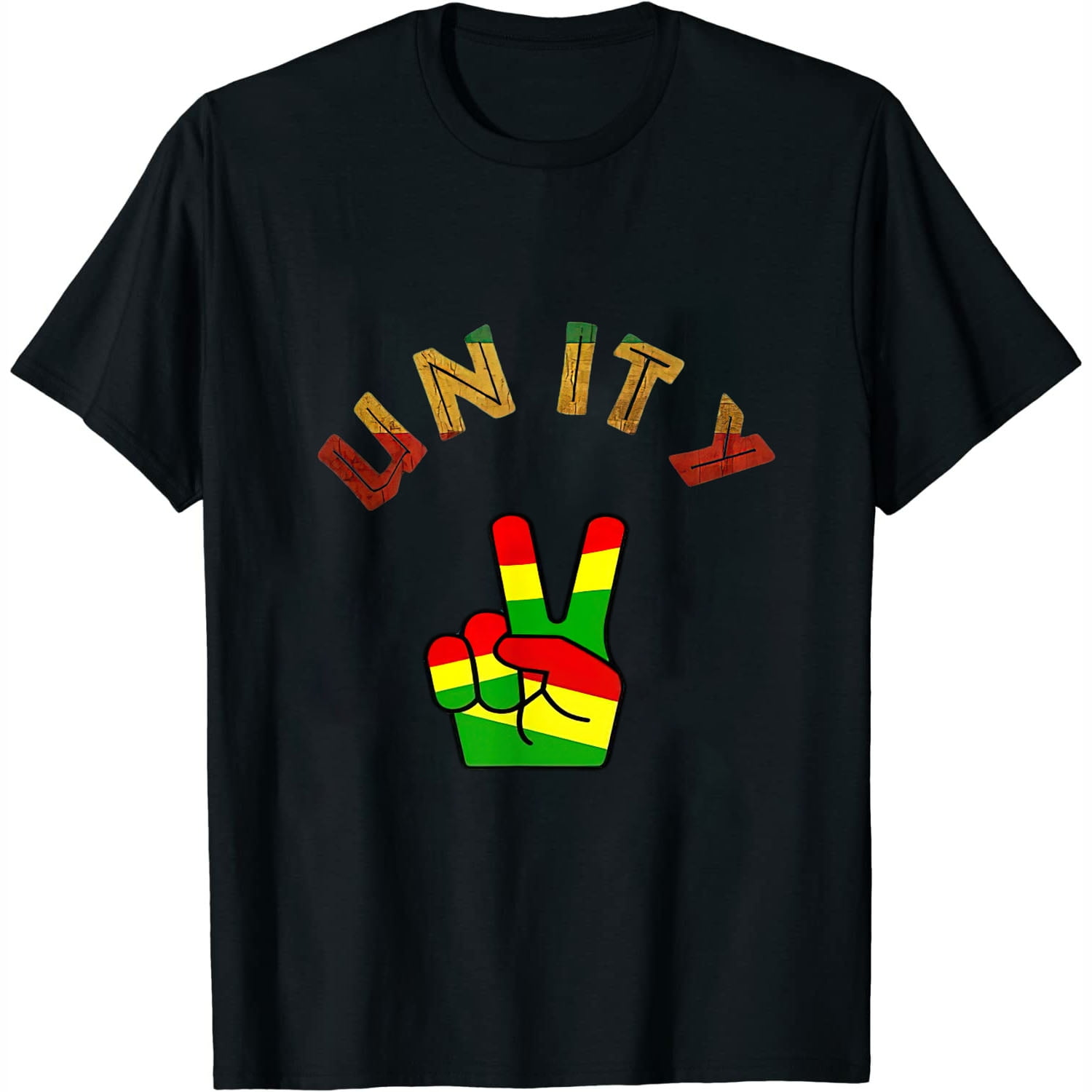 Rastafari Reggae Unity Peace Quote Rasta Colors Gift Womens T-Shirt ...