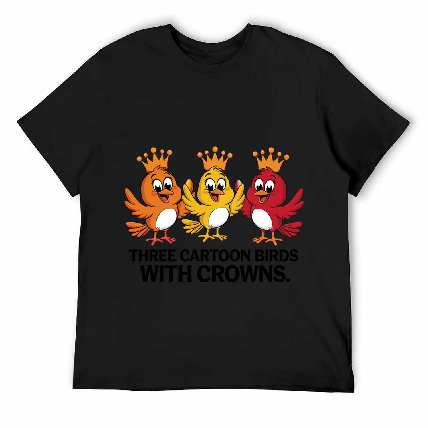 Rastafari Three cartoon birds with crowns.t shirt design bee Reggae ...