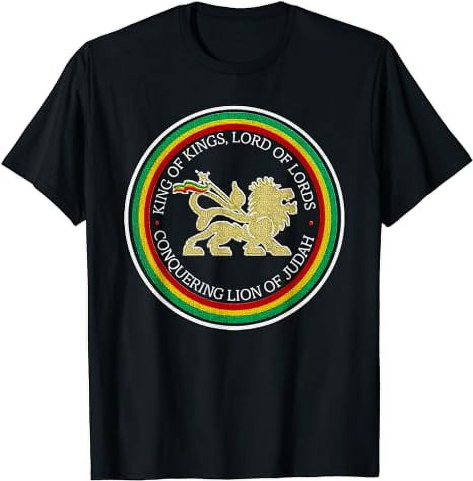 Rastafarian Lion of Judah Rastafari Reggae T-Shirt - Walmart.com