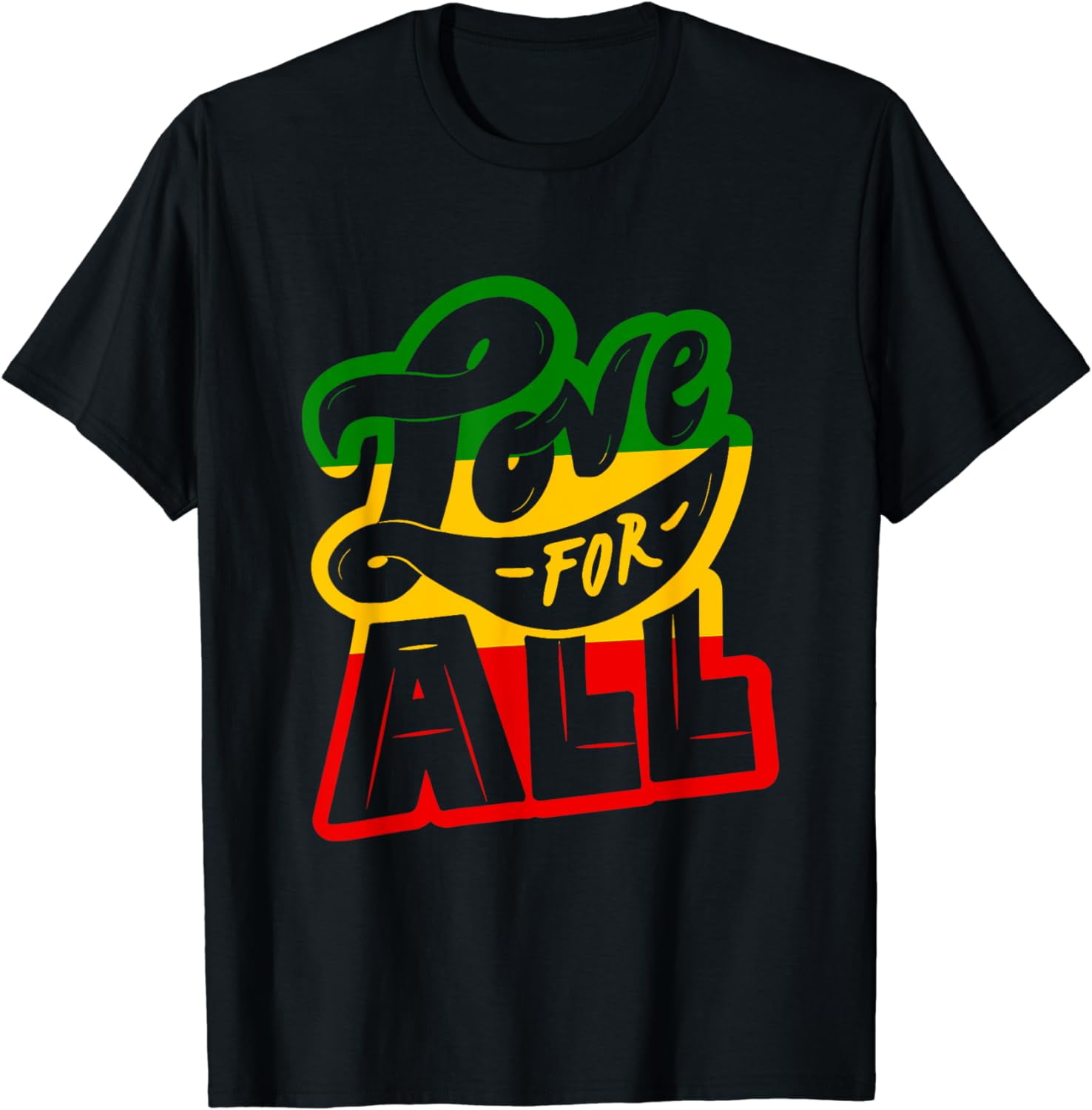 Rastafarian Rastafari Roots Jamaica Love For All Reggae T-Shirt ...