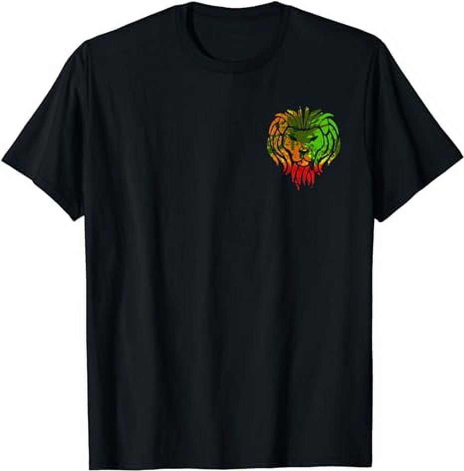 Rastafarian Roots Reggae Lion Rasta Ethiopian Lion Of Judah T-Shirt ...