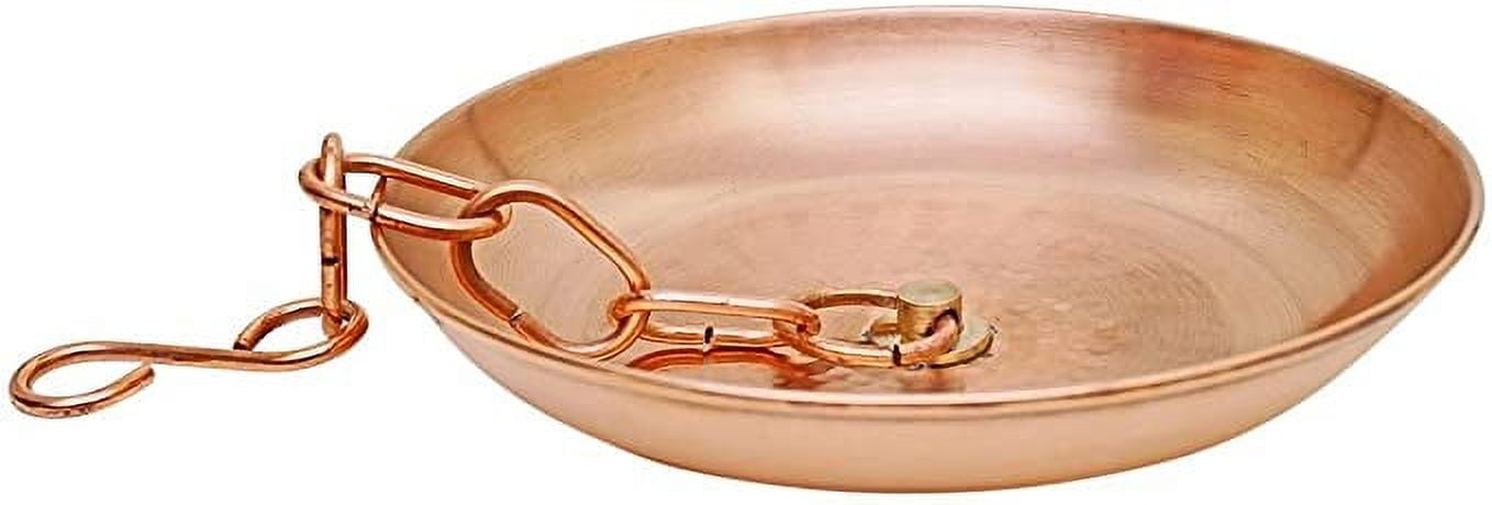 Rastogi Handicrafts Rain Chain Copper Basin Bowl for Rain Chain Pure ...