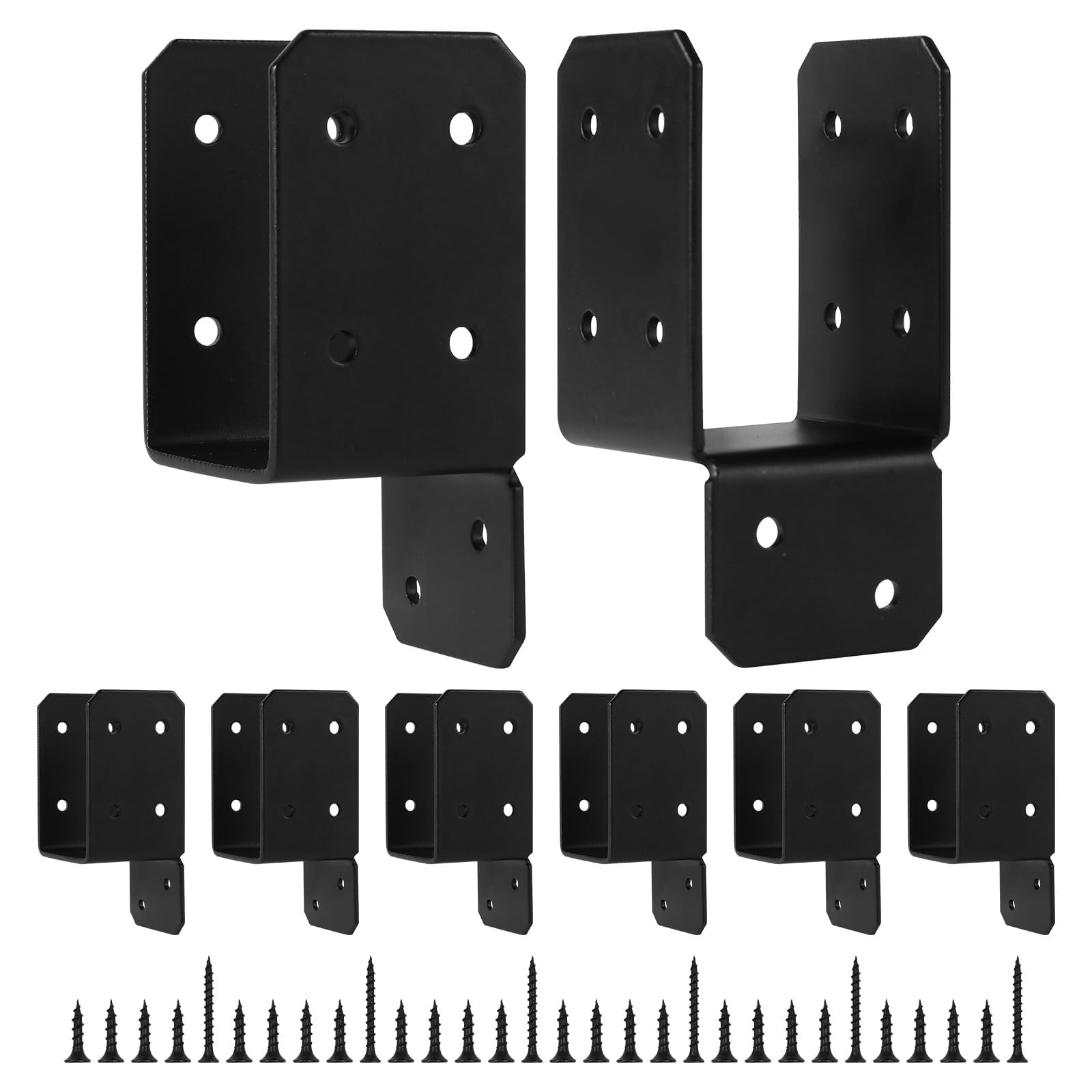 Rasugarlary 16pcs Black Caps Tie Bracket for 2x4 Post, Post Anchor ...