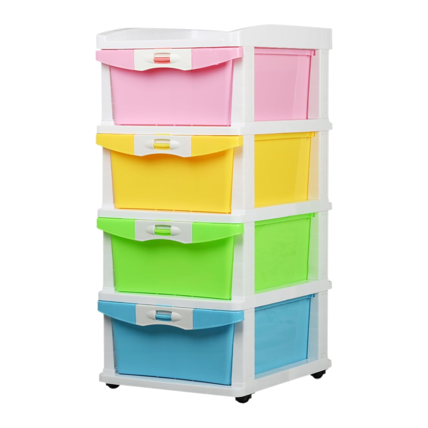 Rasvesh 4XL Lock Drawer Multipurpose Drawer Plastic Modular Chest Storage Organizer Home Office ...