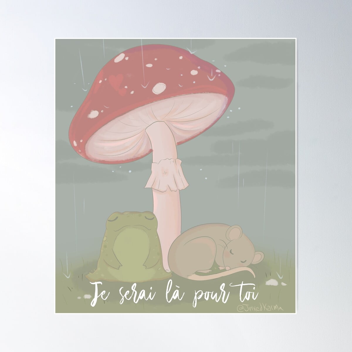 Rat And Frog Cottage Core Aesthetic Poster Wall Art, Modern Wall Decor ...