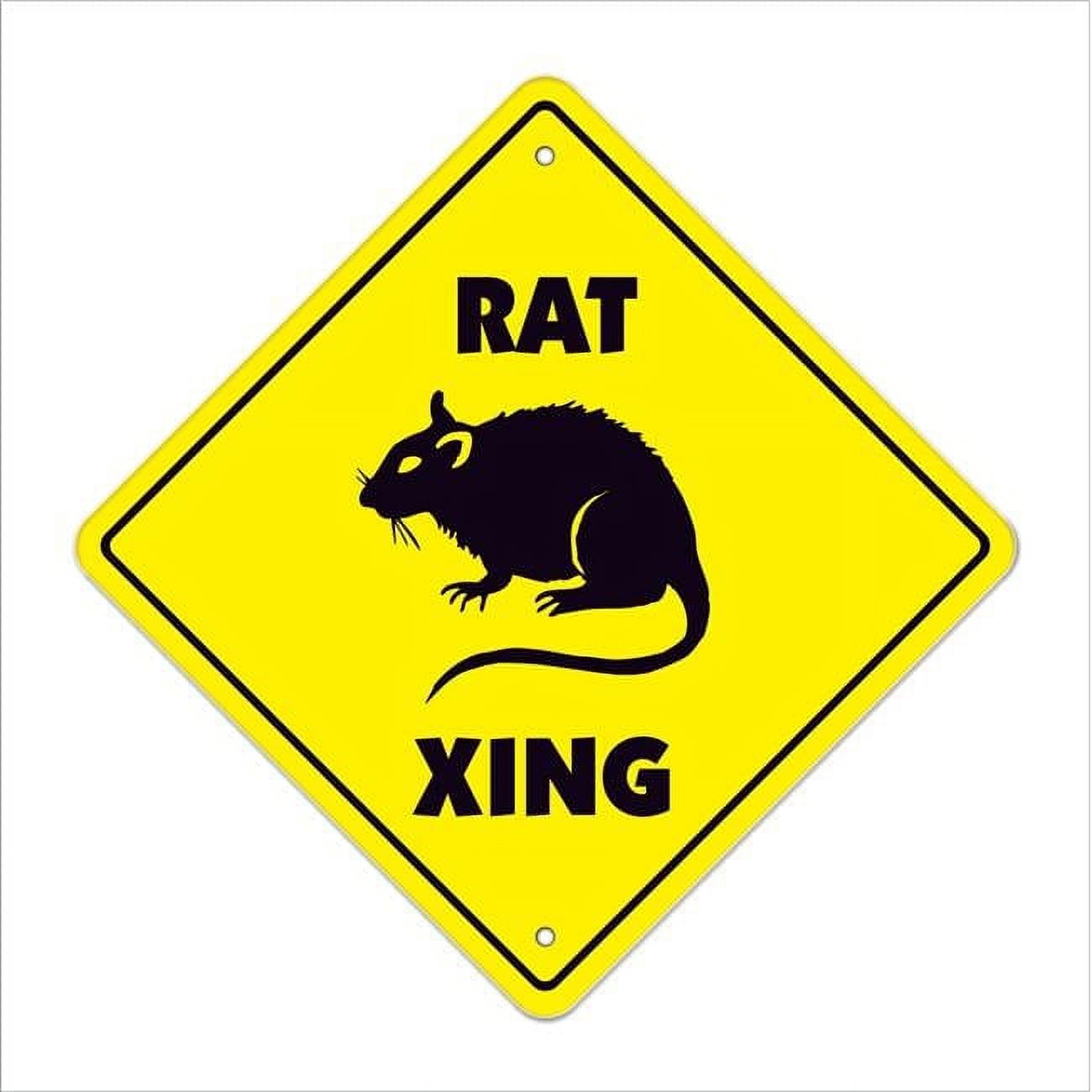 Rat Crossing Sign Zone Xing | Indoor/Outdoor | 14" Tall animals rodent ...