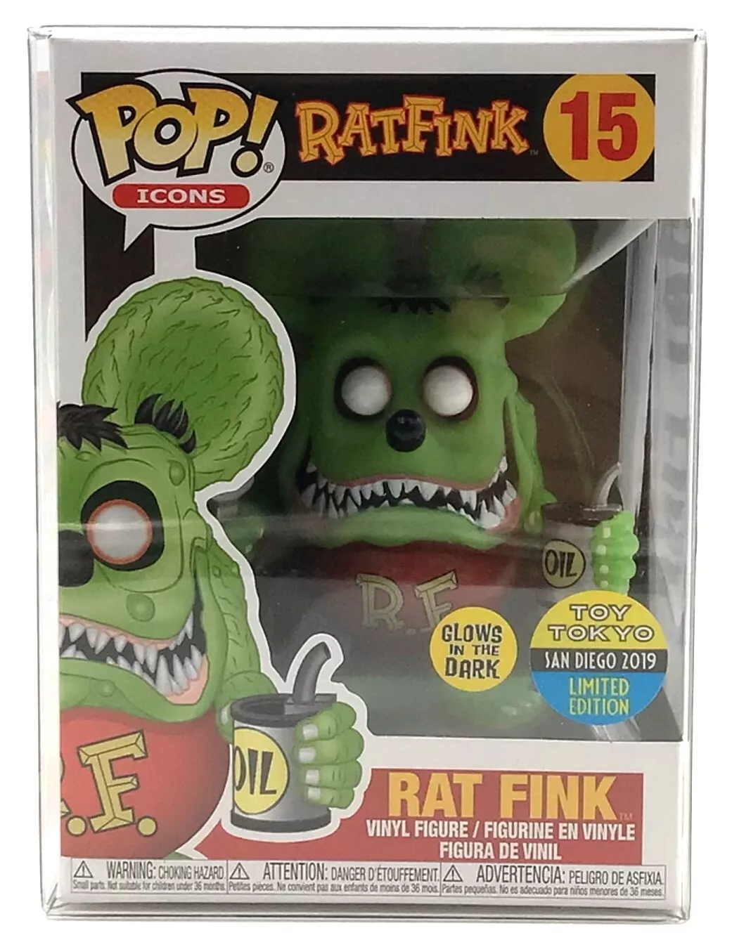 Rat Fink #15 Toy Tokyo New York Comic Con Exclusive GITD w/Protector ...