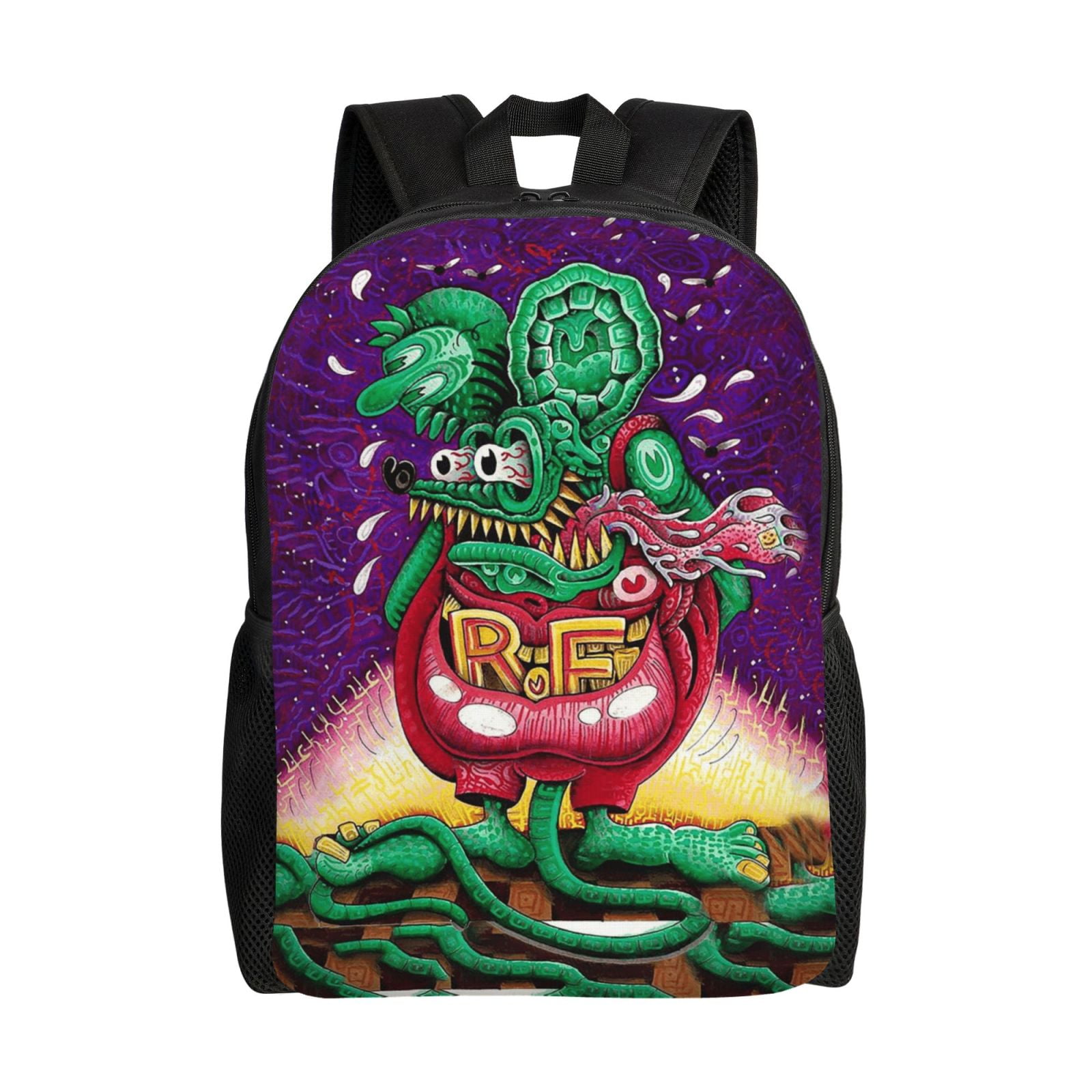 Rat Fink Backpack Lightweight Daypack Laptop Shoulders Bag Travel Women ...