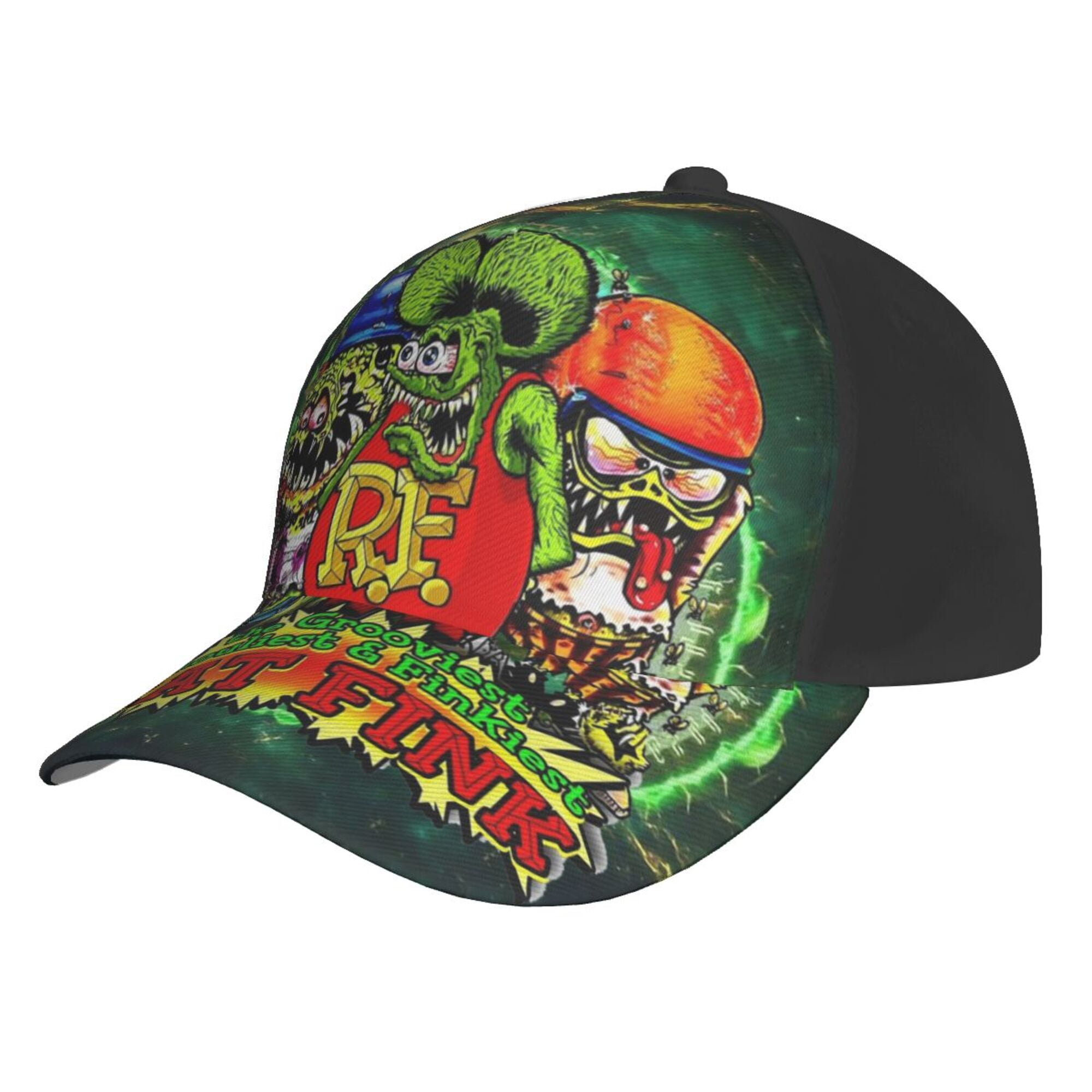 Rat Fink Baseball Cap Adjustable Snapback Hats Summer Trucker Cap For ...
