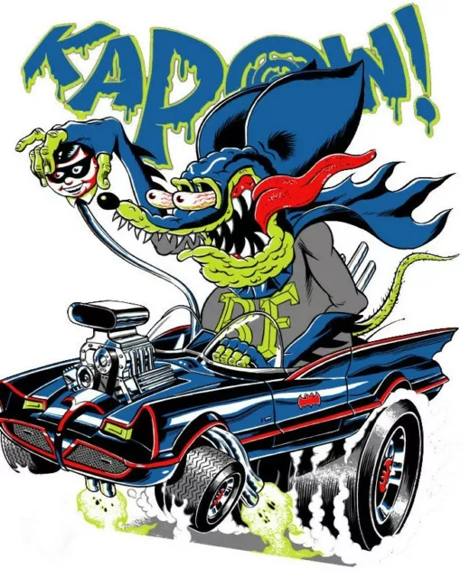 Rat Fink Batman Kapow Stickers Phone Decal Water Bottle Stickers Car ...