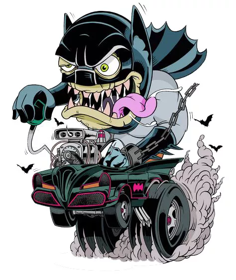 Rat Fink Batman Stickers Phone Decal Water Bottle Stickers Car Decals ...