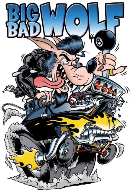 Rat Fink Big Bad Wolf Stickers Phone Decal Water Bottle Stickers Car ...