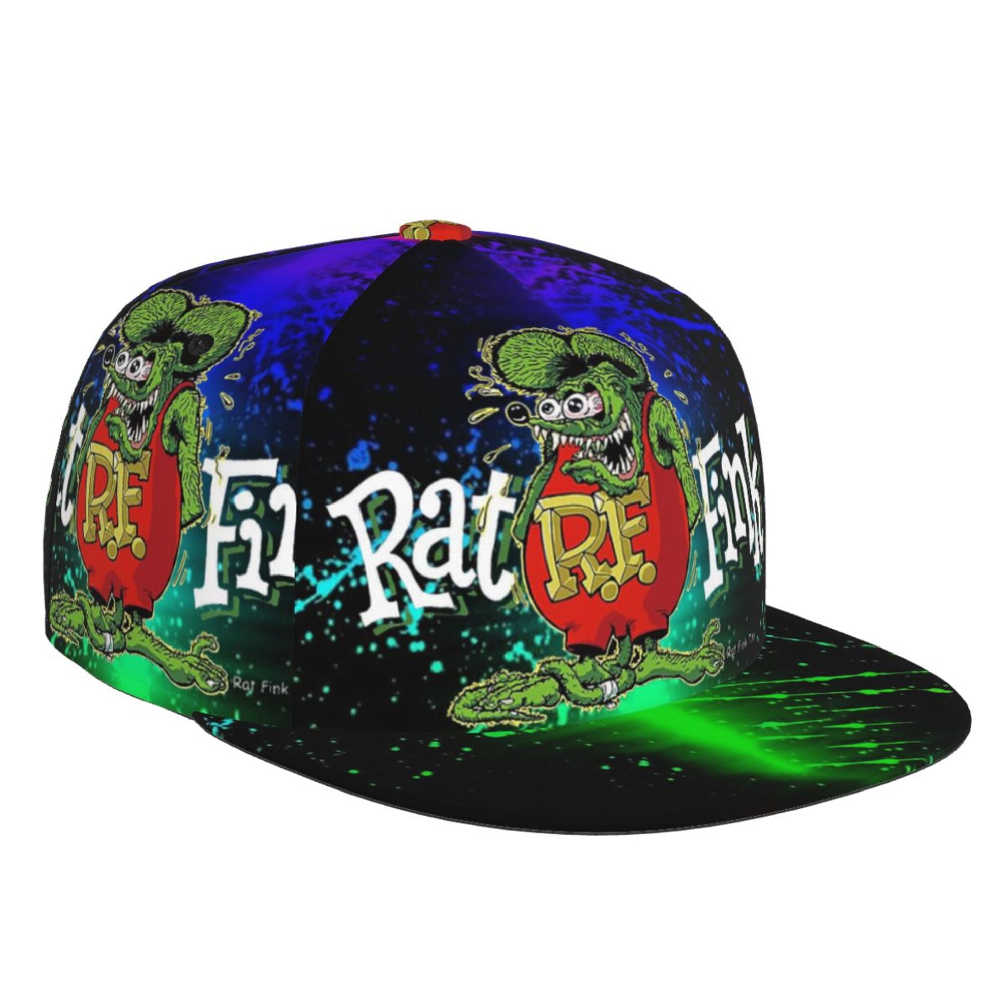 Rat Fink Brim Bill Baseball Cap Adjustable Snapback Hat Hip Hop Caps ...