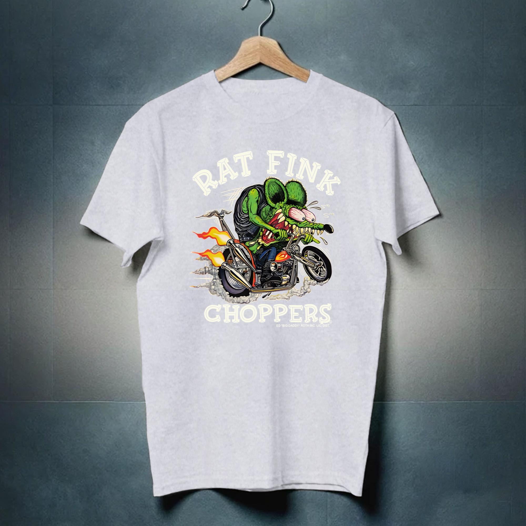 Rat Fink Choppers T-Shirt Ed Big Daddy Roth Tee Size S-4XL-TH36105 ...