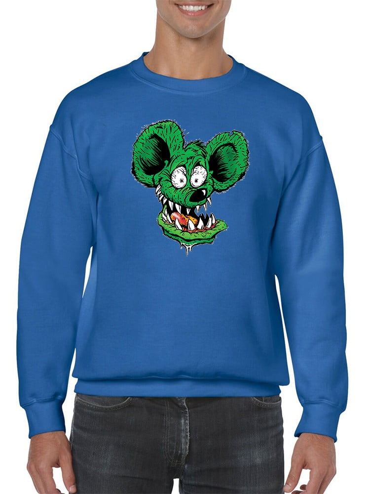Rat Fink Creepy Face Sweatshirt Men -T-Line Designs, Male Medium ...
