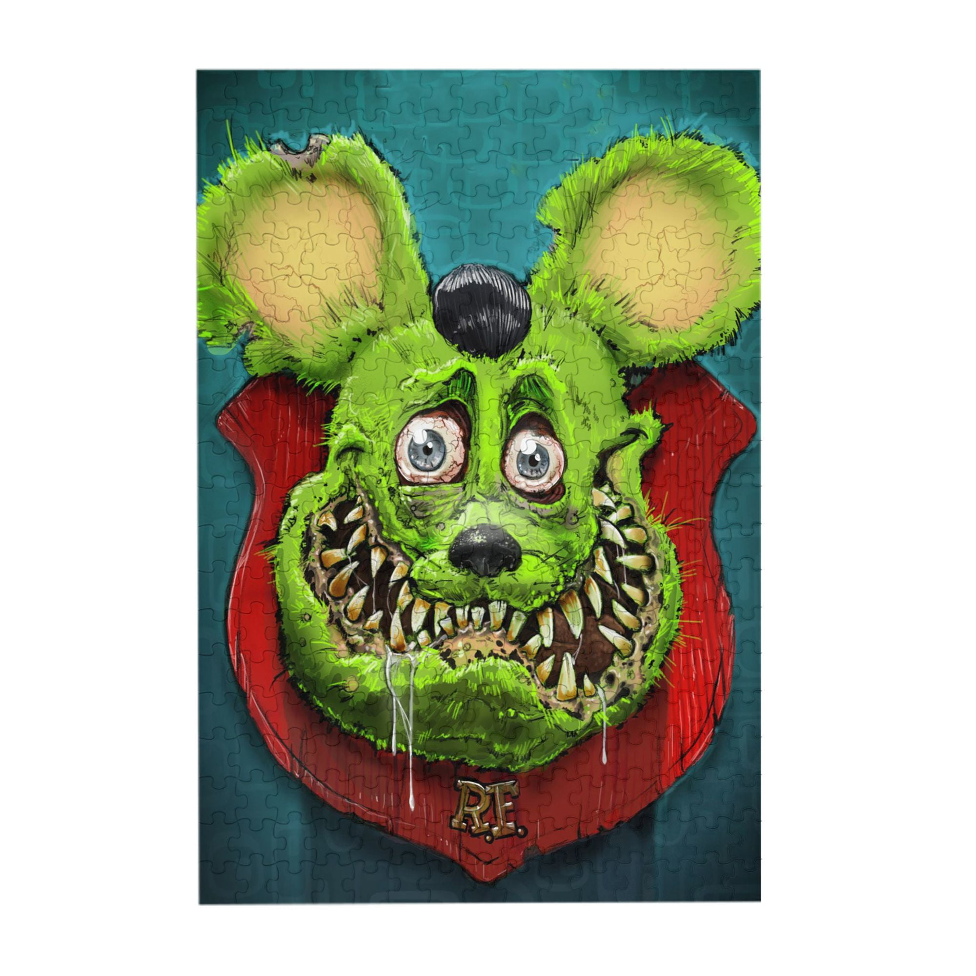 Rat Fink Face Wooden Jigsaw Puzzle for Adults 300 Piece Puzzle Thick ...