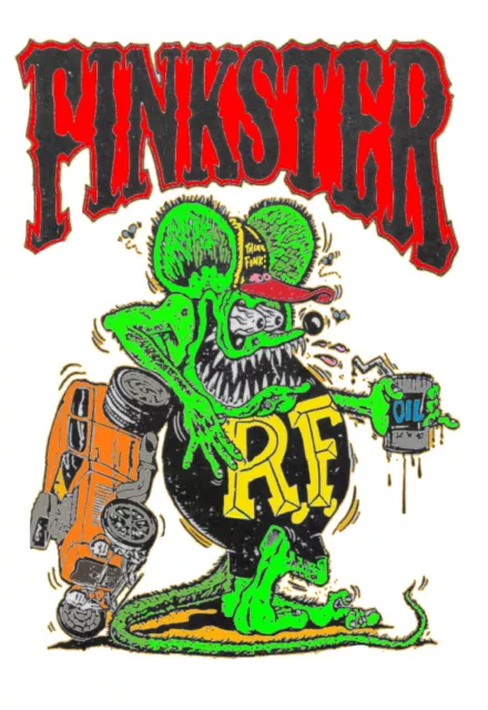 Rat Fink Finkster Stickers Phone Decal Water Bottle Stickers Car Decals ...