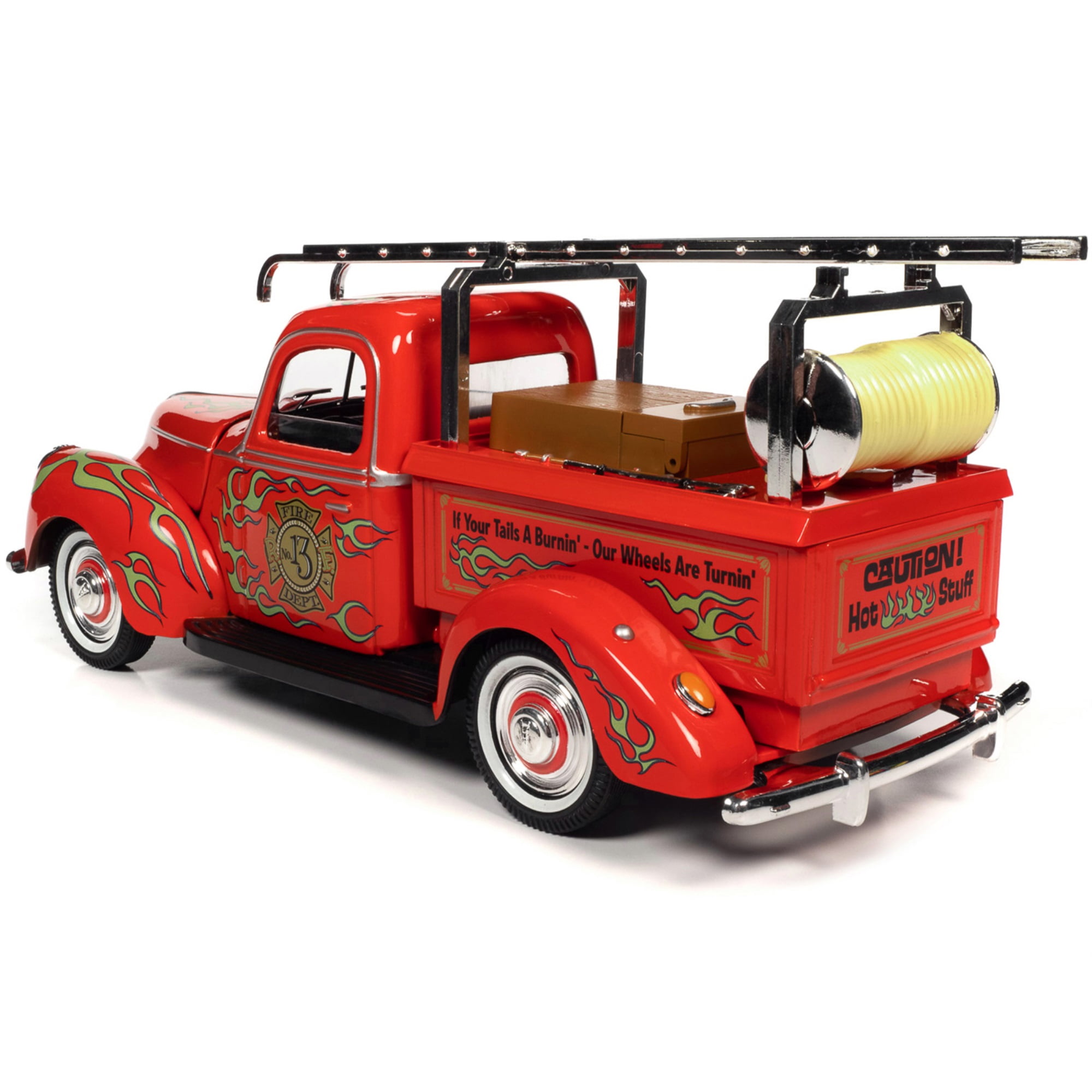 "Rat Fink" Fire Engine Truck Red with Graphics and Rat Fink Firefighter ...