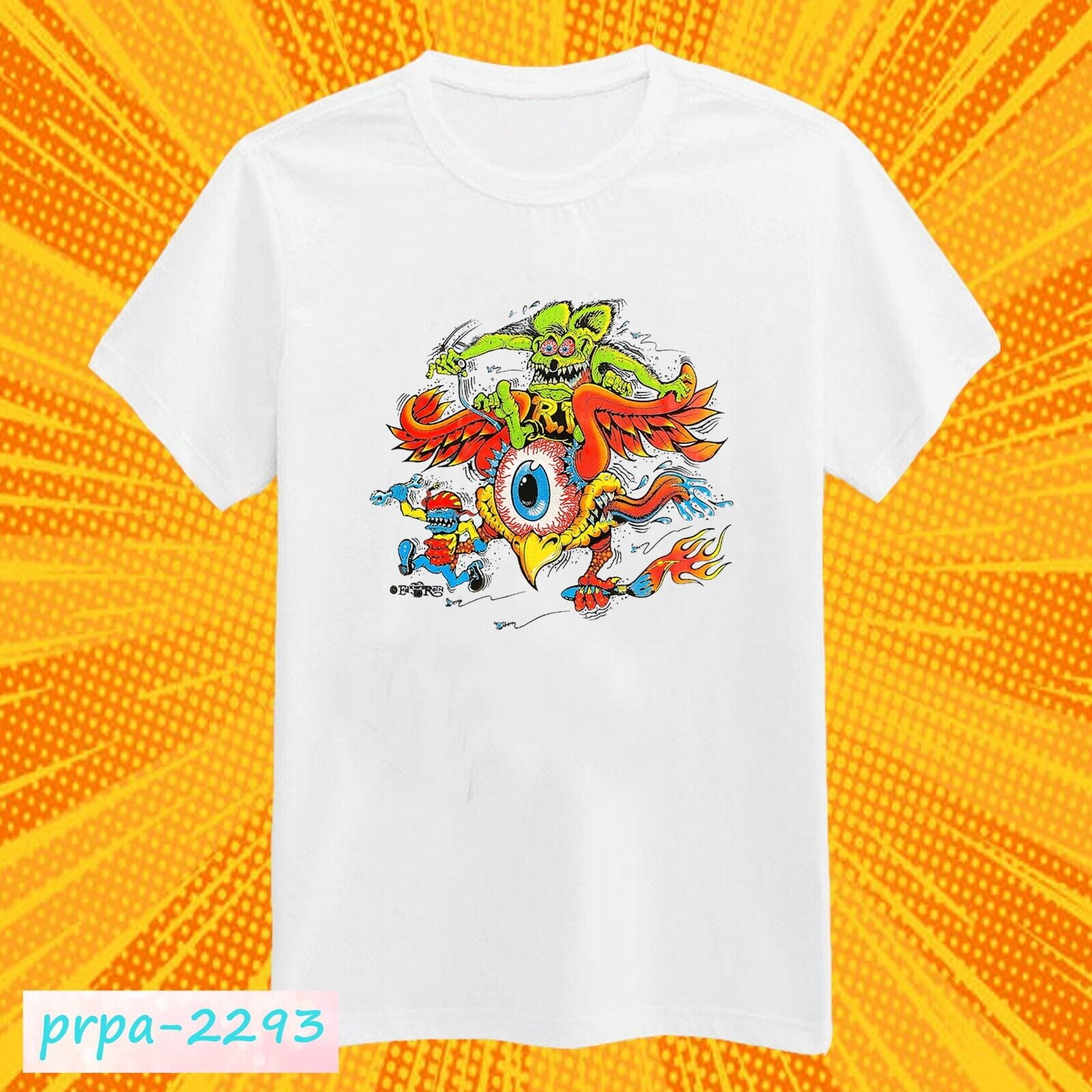 Rat Fink Flying Eyeball T-Shirt Ed Big Daddy Roth Tee Size S-5XL ...