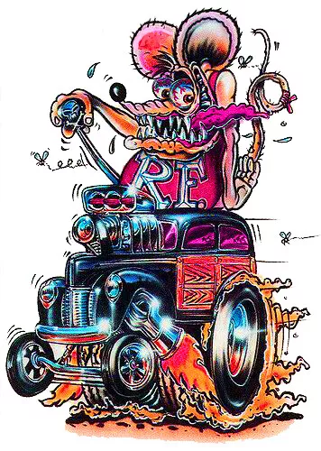 Rat Fink Hot Rod Mouse Stickers Phone Decal Water Bottle Stickers Car ...
