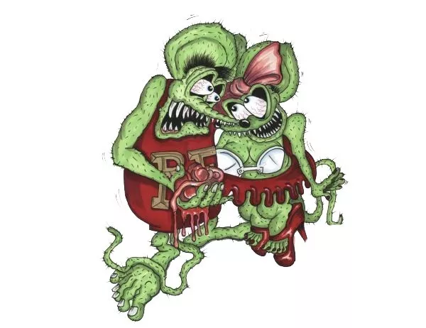 Rat Fink Love Stickers Phone Decal Water Bottle Stickers Car Decals ...