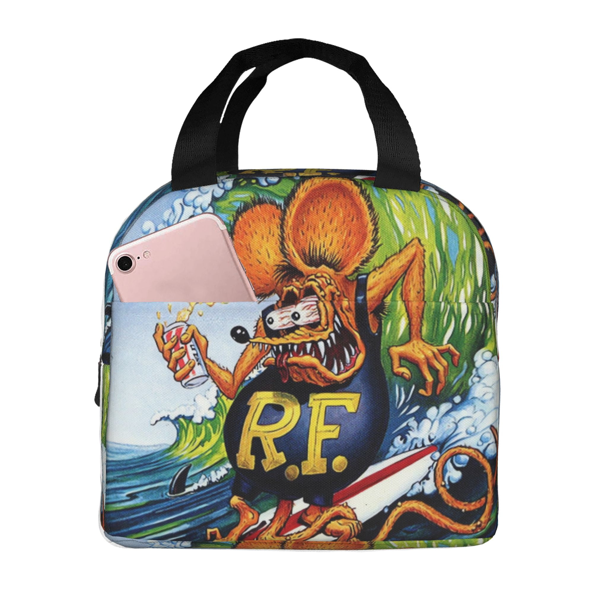 Rat Fink Lunch Bag Tote Bag Insulated Lunch Box Picnic Beach Fishing ...