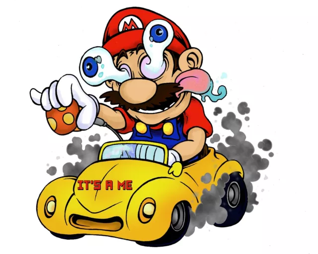 Rat Fink Mario Stickers Phone Decal Water Bottle Stickers Car Decals ...