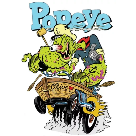 Rat Fink Popeye Stickers Phone Decal Water Bottle Stickers Car Decals ...