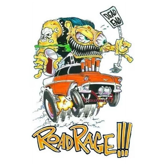 Rat Fink Road Rage Stickers Phone Decal Water Bottle Stickers Car ...