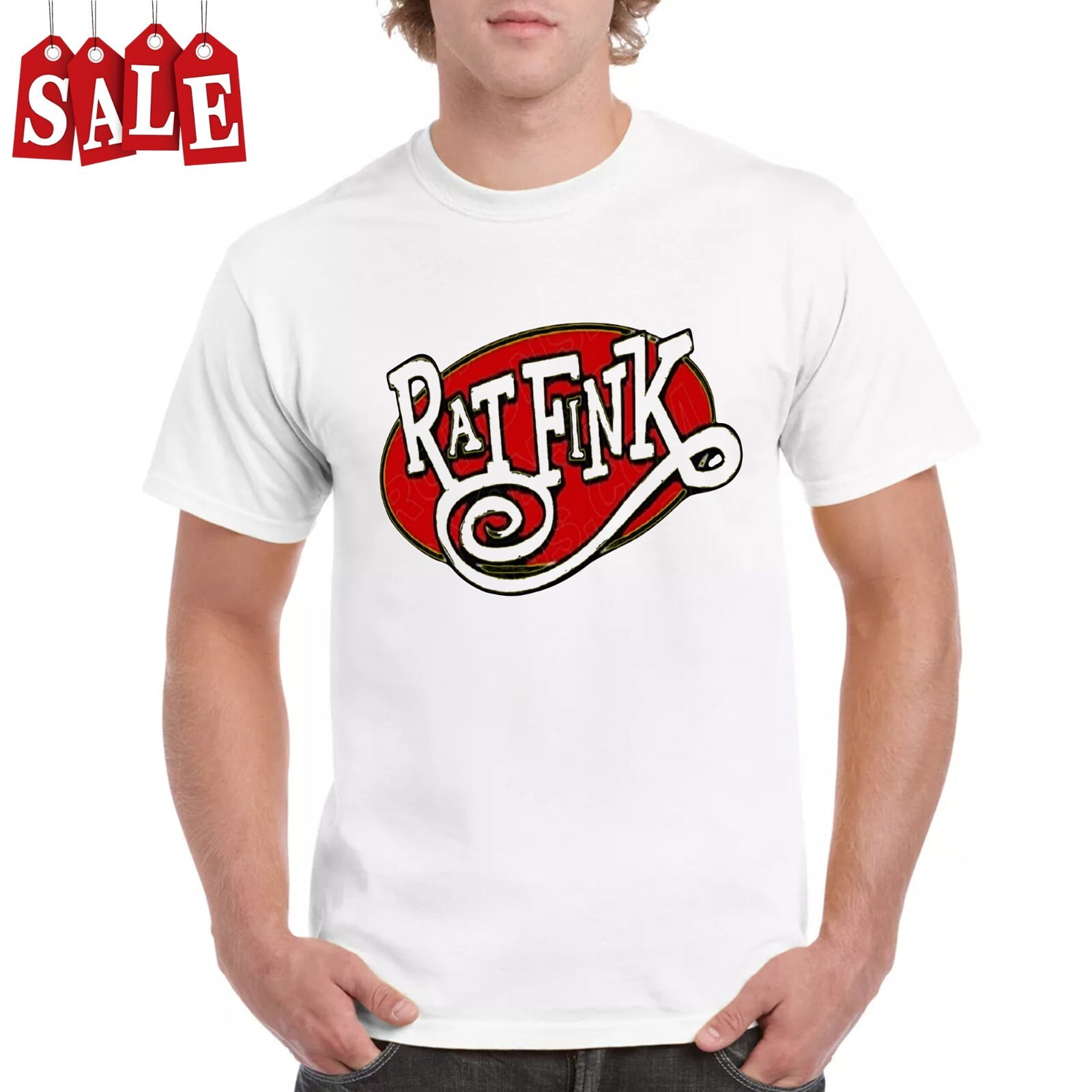 Rat Fink Roth T-Shirt White Unisex Gift For Cotton Size Shirt S-2345XL ...