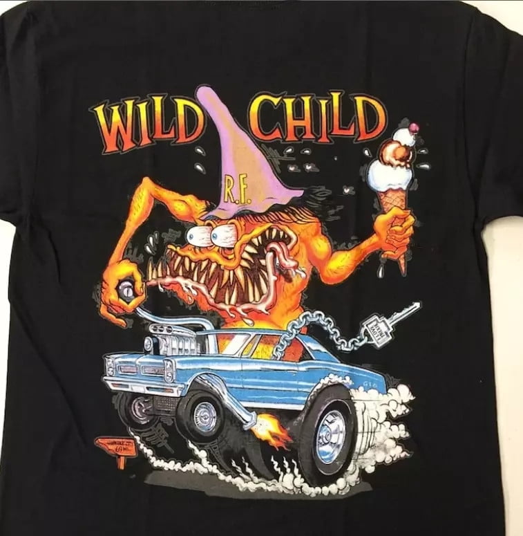 Rat Fink Wild Child T-Shirt Ed Big Daddy Roth Men'S Black Tee Size S ...