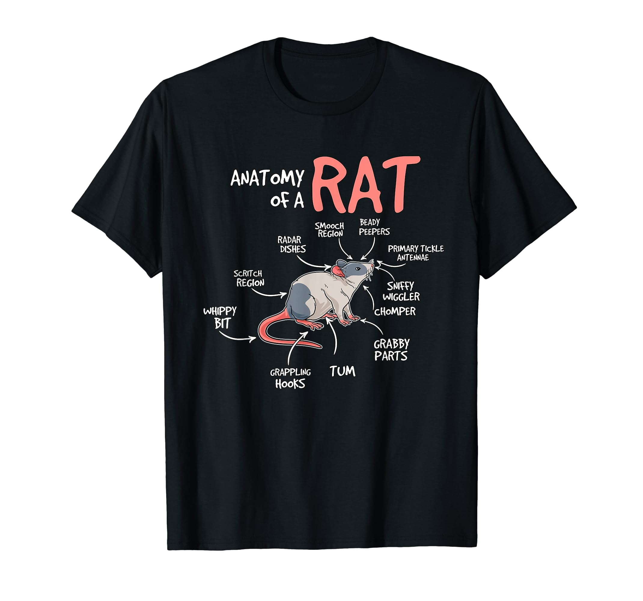 Rat Gift Rat Stuff Anatomy Of A Rat T-Shirt - Walmart.com