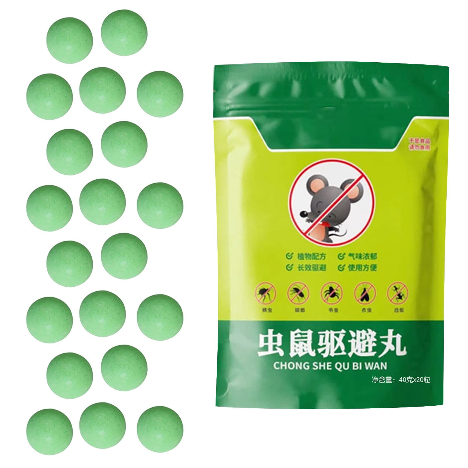 Rat Killer Poison for Outdoor 5/10/20Pcs Natural Mouse-Repellent Ball ...