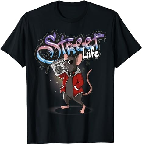 Rat Lover Street Life Hip Hop Rat Rapper T-Shirt - Walmart.com