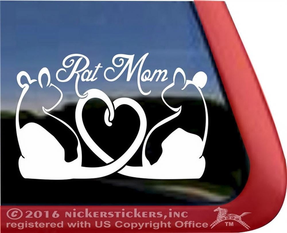 Rat Mom | Hooded Pet Rats Vinyl Adhesive Window Decal - Walmart.com