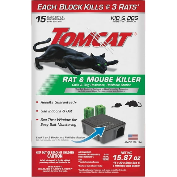 Rat & Mouse Killer, Child & Dog Resistant Refillable Station — Tamper ...