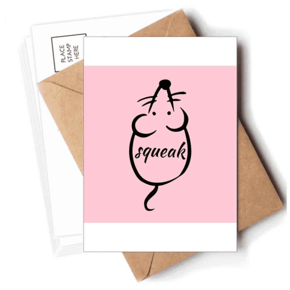 Rat Mouse Squeak Stick Drawing Postcards Envelopes Blank Note Cards ...