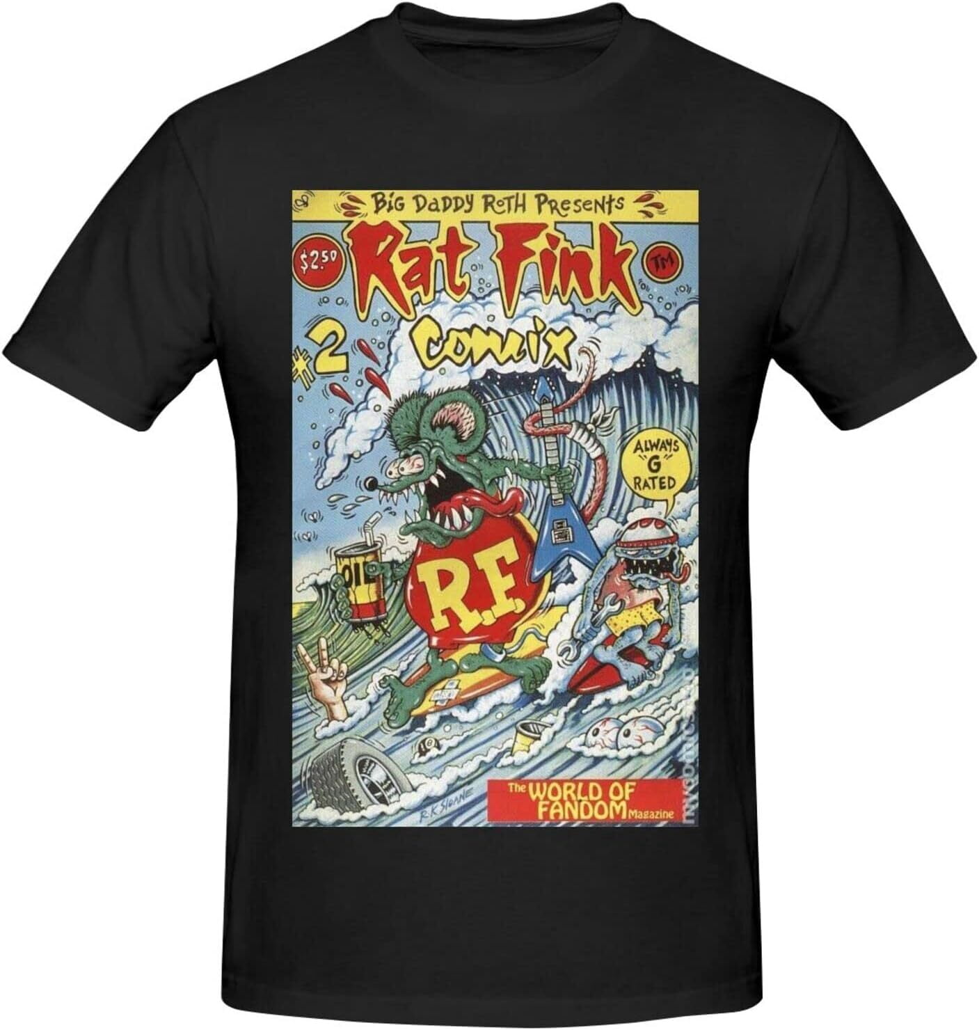 Rat Music and Fink Men's Classic Cotton T-Shirt for Men Classic Tee ...