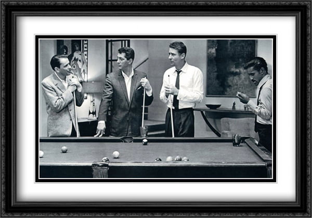 Rat Pack - Pool 40x28 Double Matted Large Black Ornate Framed Movie ...