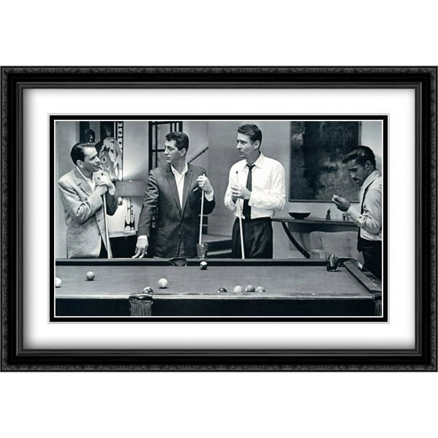 Rat Pack - Pool 40x28 Double Matted Large Black Ornate Framed Movie ...