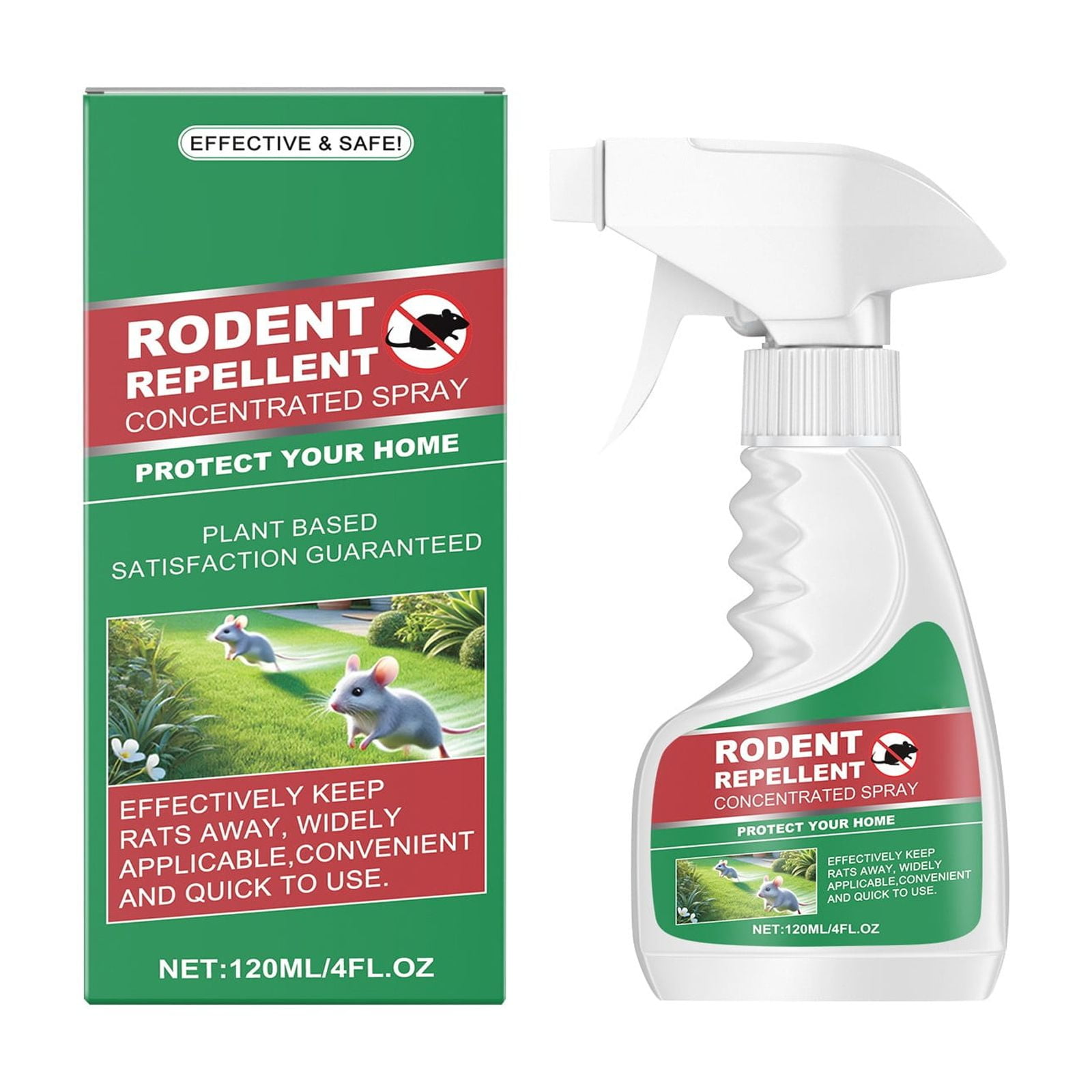 Rat Repellent Spray,Natural Rodent Repellent Spray Plant-Based formula ...