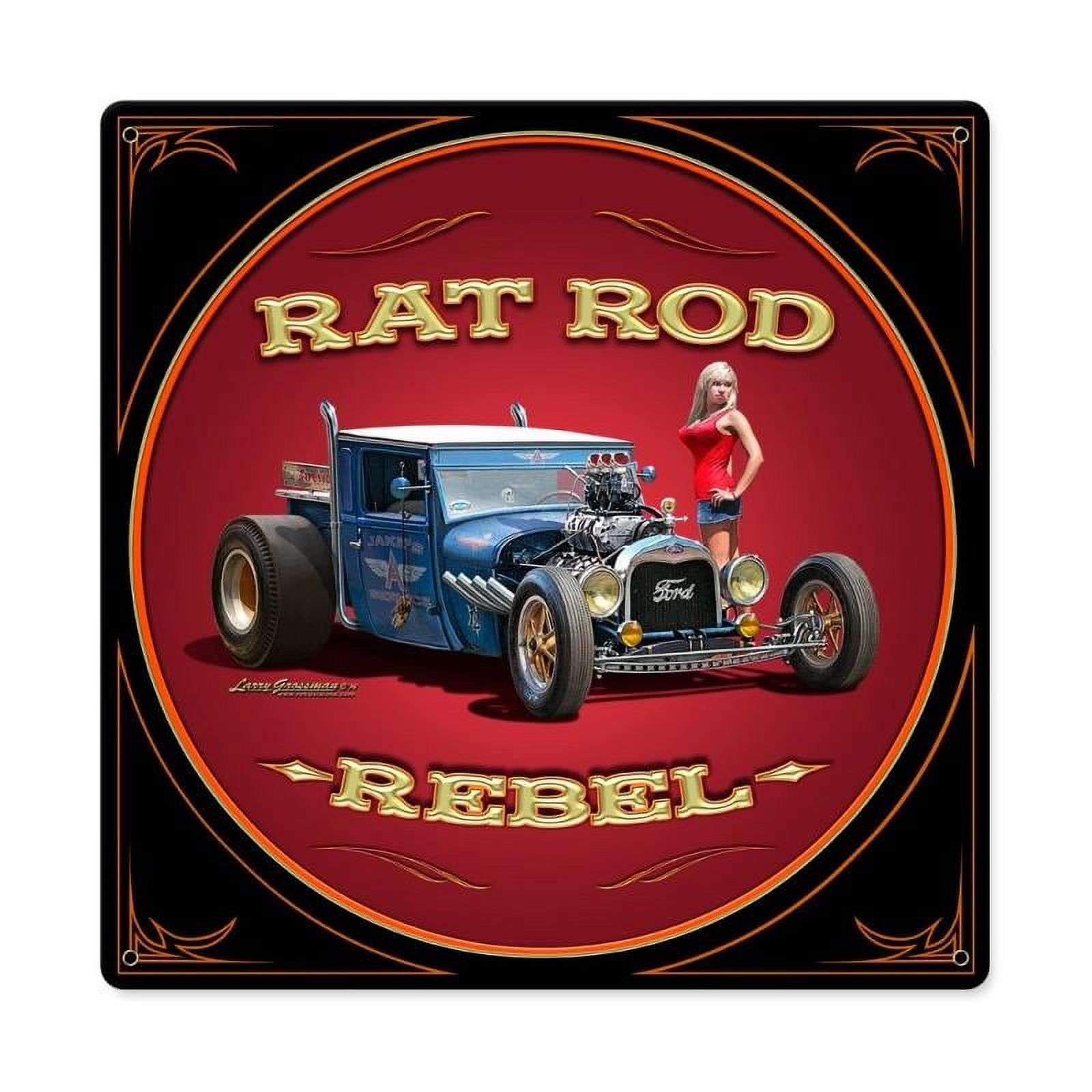 Rat Rod Rebel Vintage Sign “Made in the USA with heavy gauge steel ...