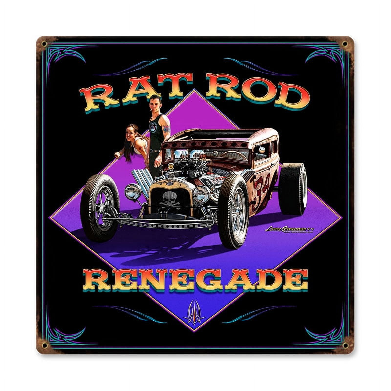 Rat Rod Renegade Vintage Sign “Made in the USA with heavy gauge steel ...