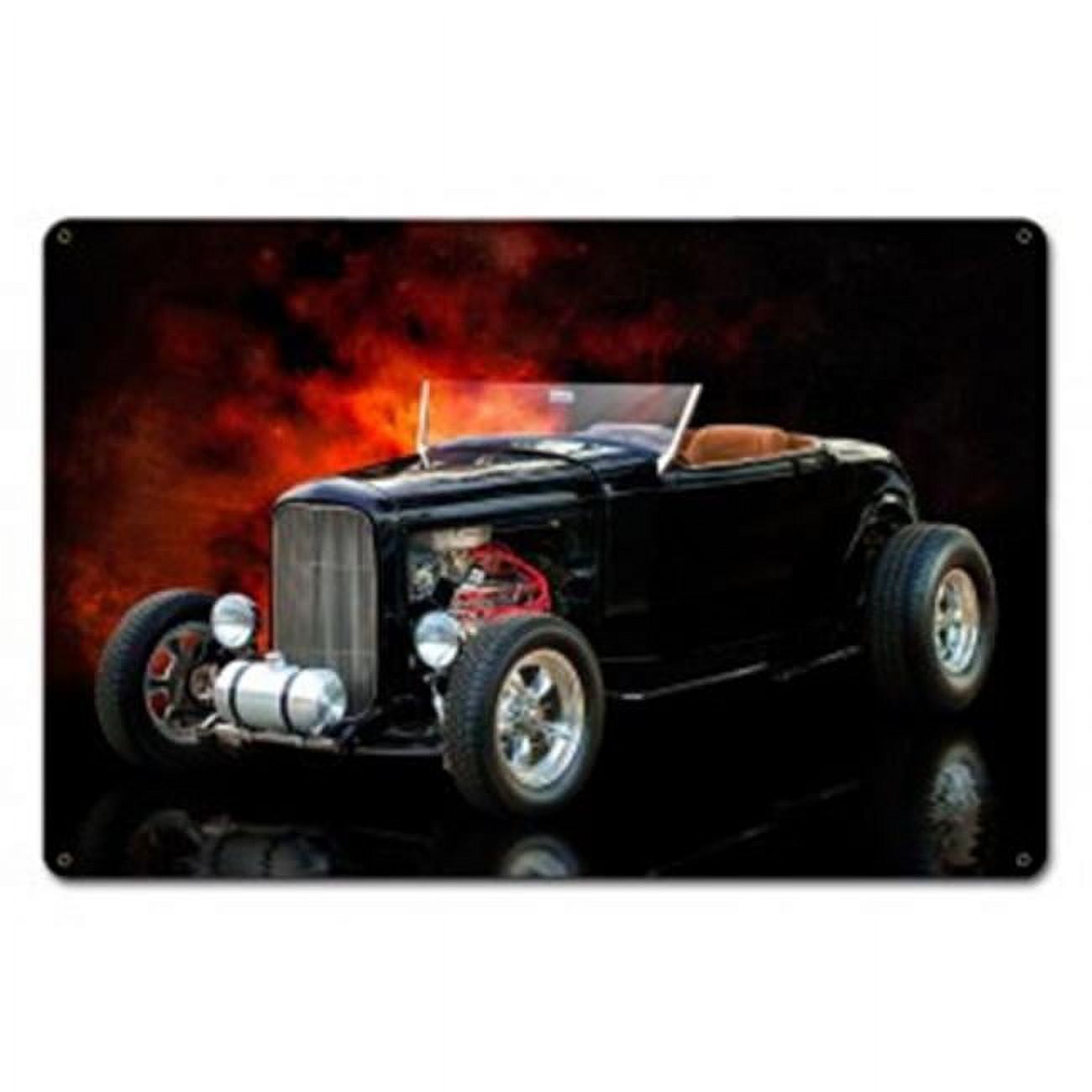 Rat Rod Studios RRS003 14 in. High Boy Roadster Satin Metal Sign ...