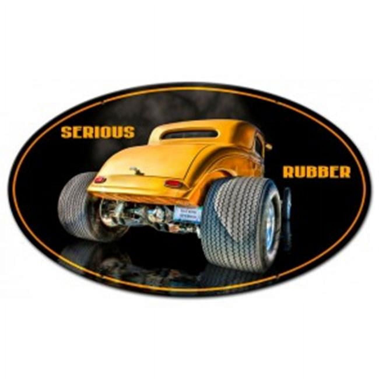 Rat Rod Studios RRS015 12 x 15 in. Serious Rubber Oval Metal Sign ...