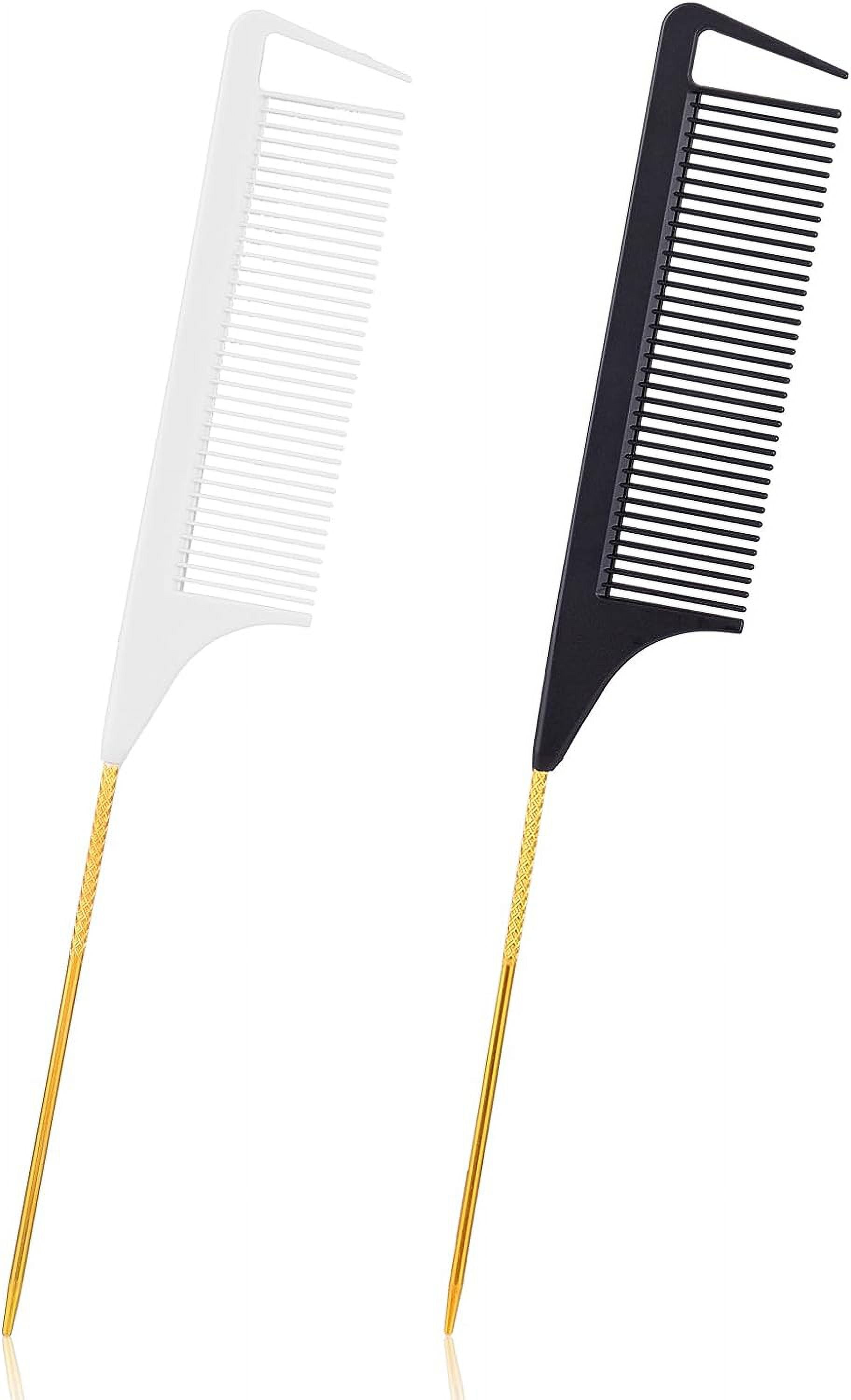 Rat Tail Combs, 2Pcs Braids Parting Combs Fine Tooth Comb Rat Tail Heat ...