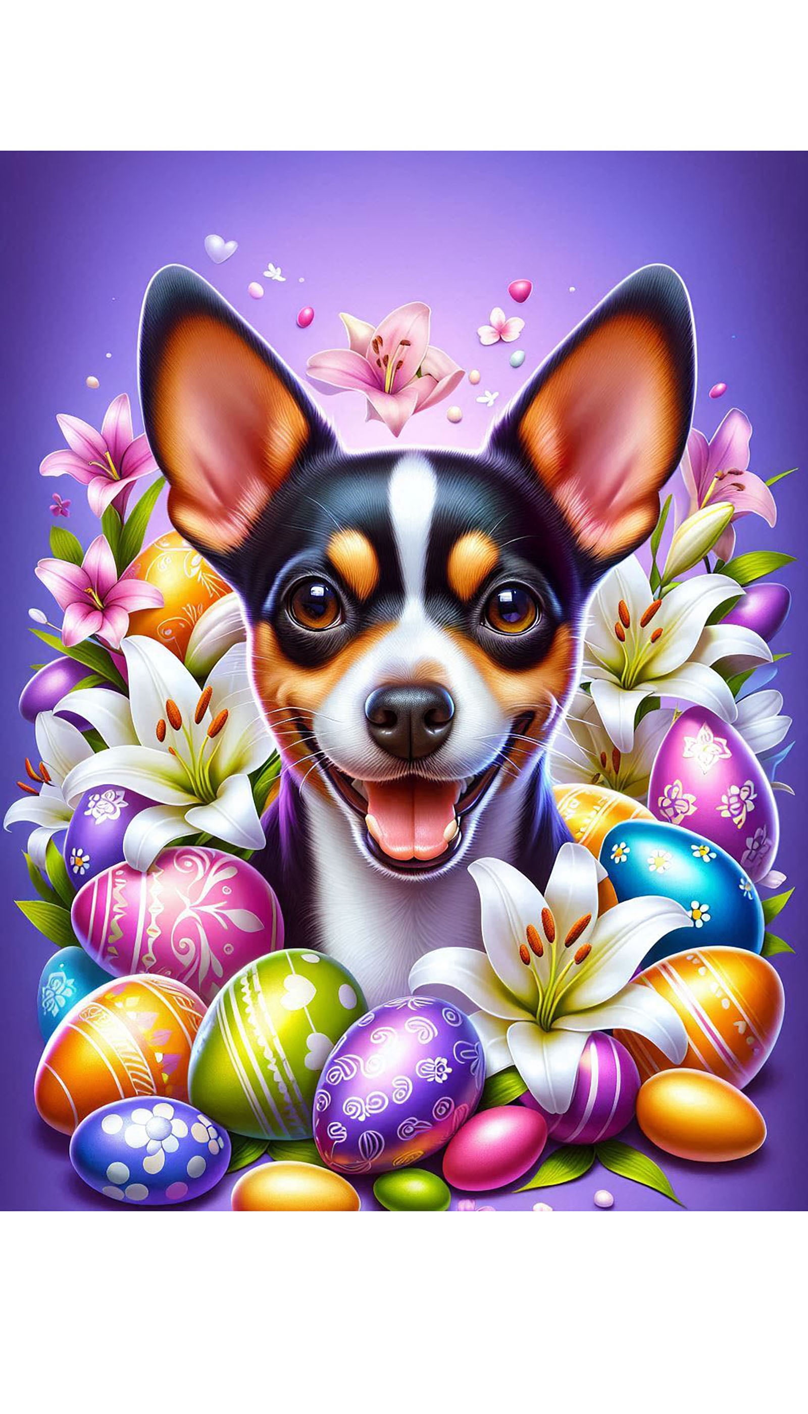 Rat Terrier - Best of Breed DCR Easter Holiday Outdoor Garden Flag ...